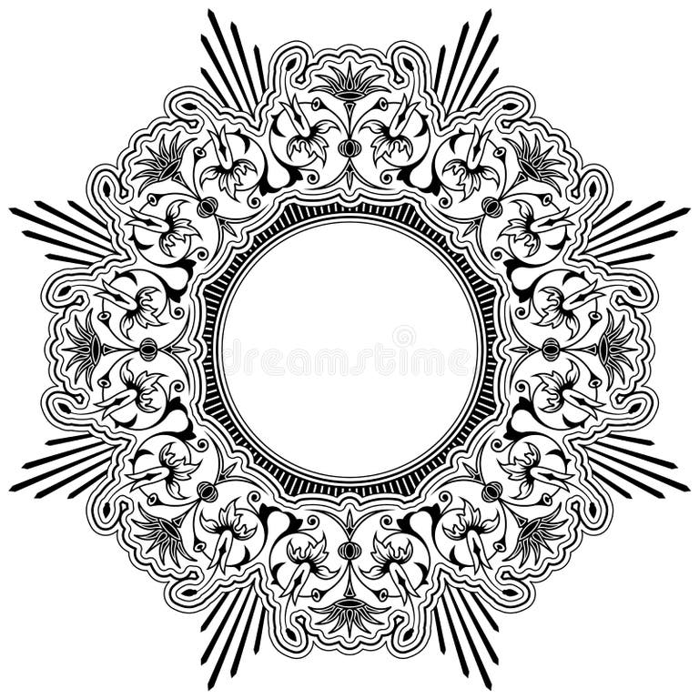 Filigree Round Border Stock Illustrations – 7,584 Filigree Round Border ...