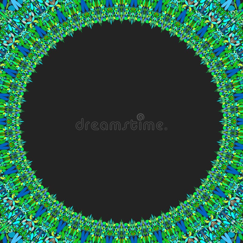 Round Floral Frame Design - Vector Border Graphic Element Stock Vector ...