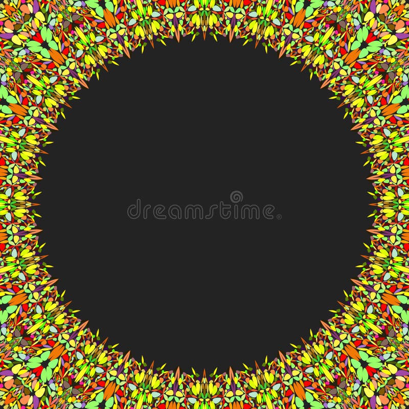 Round Floral Frame Design - Vector Border Graphic Element Stock Vector ...