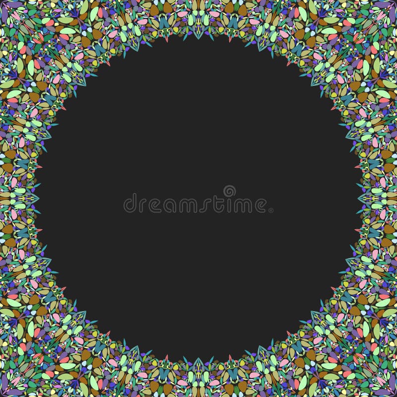 Round Floral Frame Design - Vector Border Graphic Element Stock Vector ...