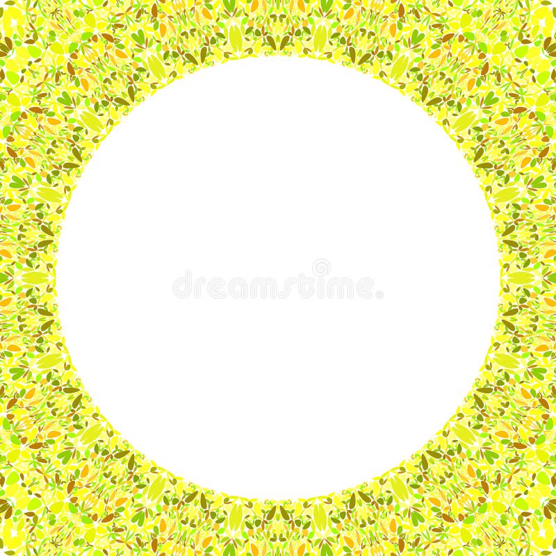 Round Floral Frame Design - Vector Border Graphic Element Stock Vector ...