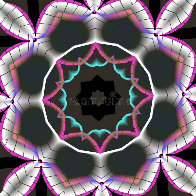 Round floral illustration. stock illustration. Illustration of element ...