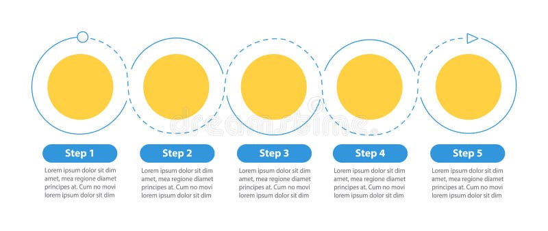 Round Flowchart Vector Infographic Template Stock Vector - Illustration ...