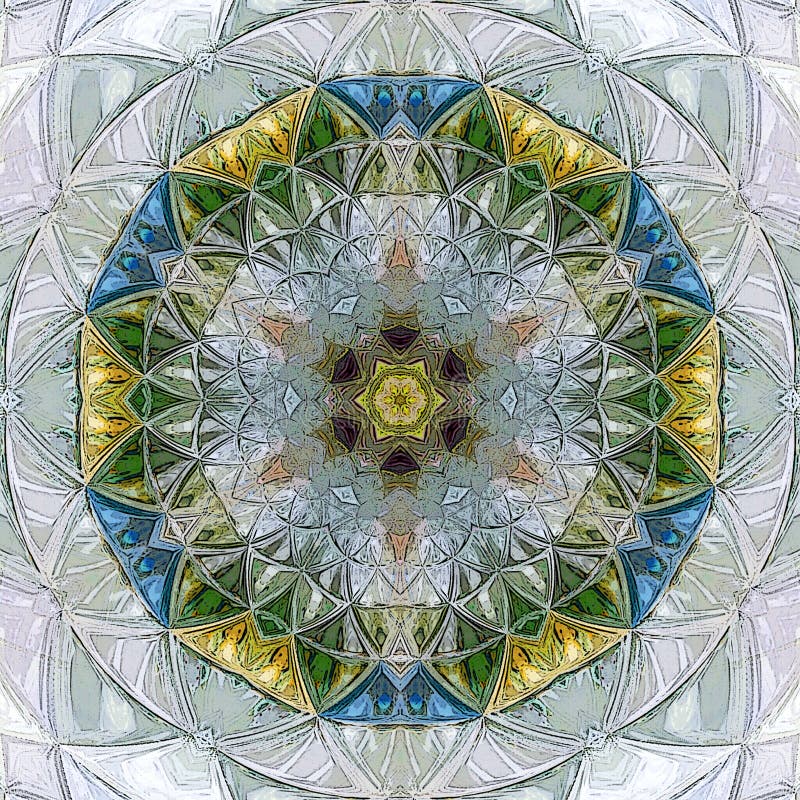 Round folk tile art stock illustration. Illustration of heart - 119421180