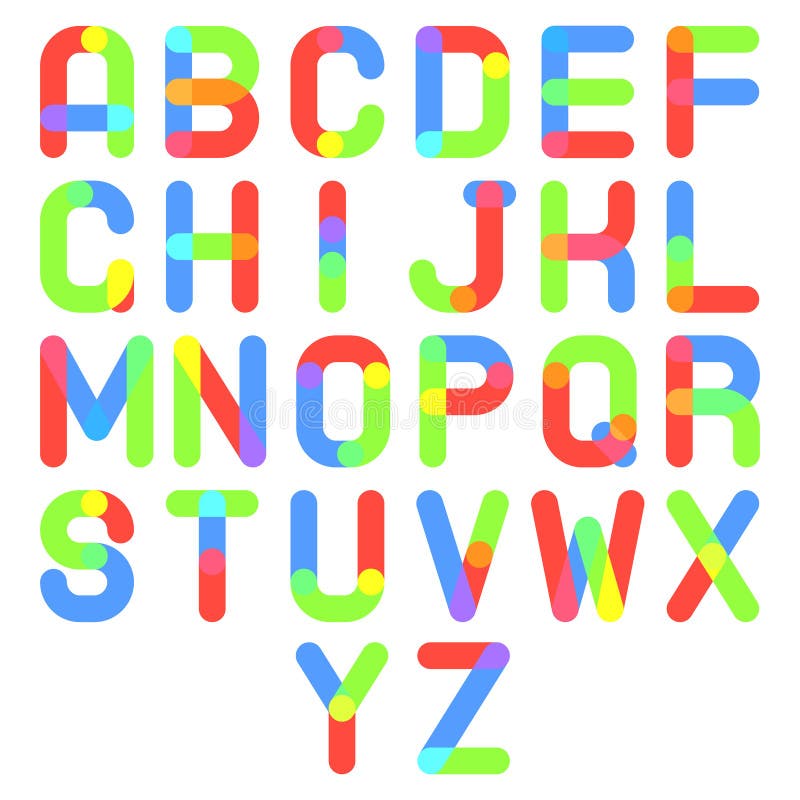 Round Font Alphabet a To Z Minimal Symbol Icon Stock Vector ... Round Font Alphabet a To Z Minimal Symbol Icon Stock Vector ...