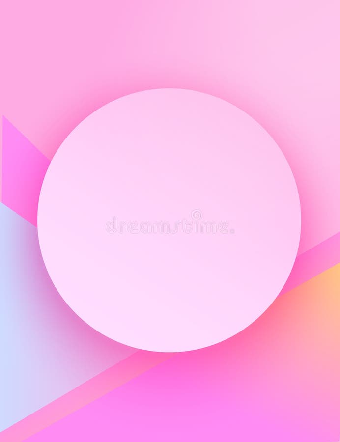 Round Form with Modern Bright Background with Gradients and Shapes ...