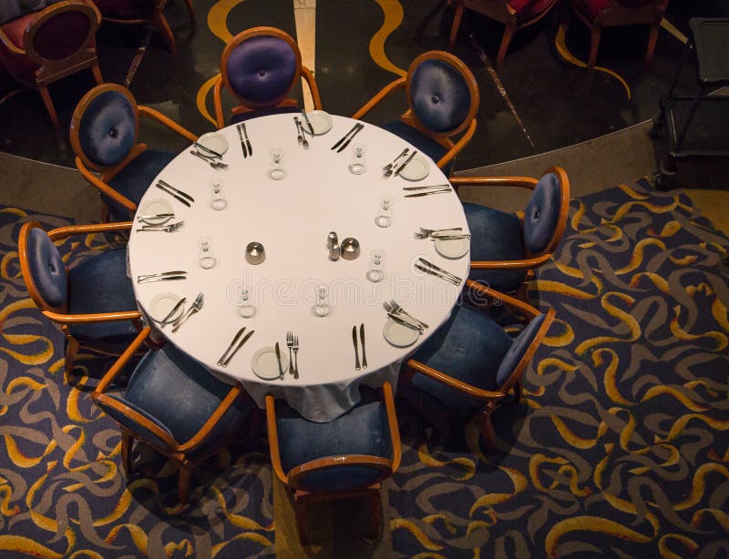 Round Formal Table from Above Stock Photo - Image of celebration ...