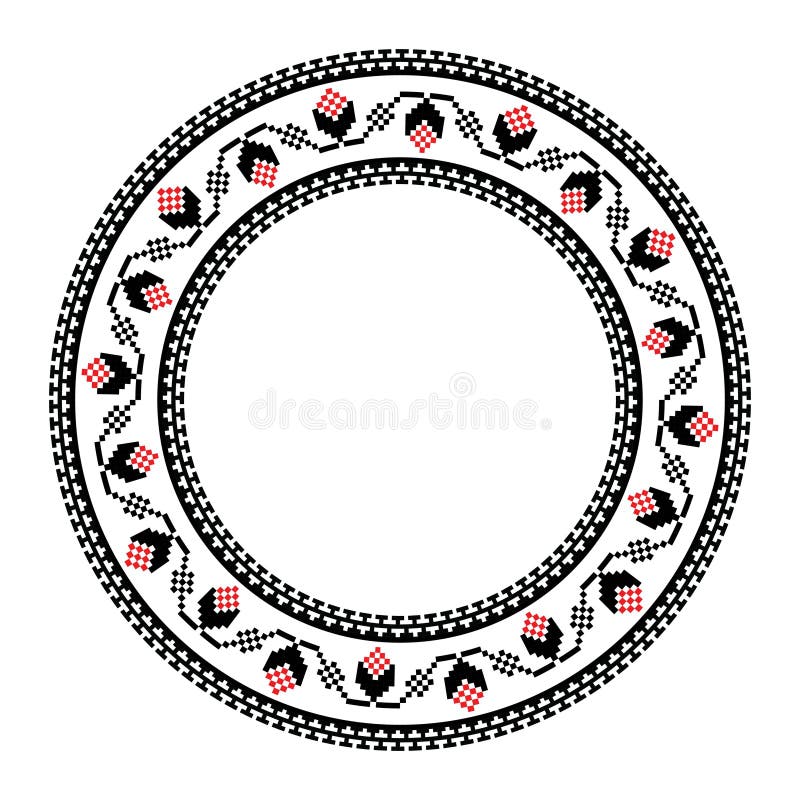 Traditional Round Frame for Text- Graphic Design Stock Vector ...