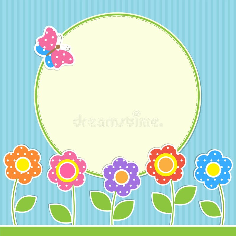 Baby Background with Frame. Stock Vector - Illustration of pattern ...