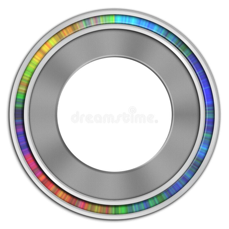3D Picture Round Frame Design. Realistic Round Frame. Design Template ...