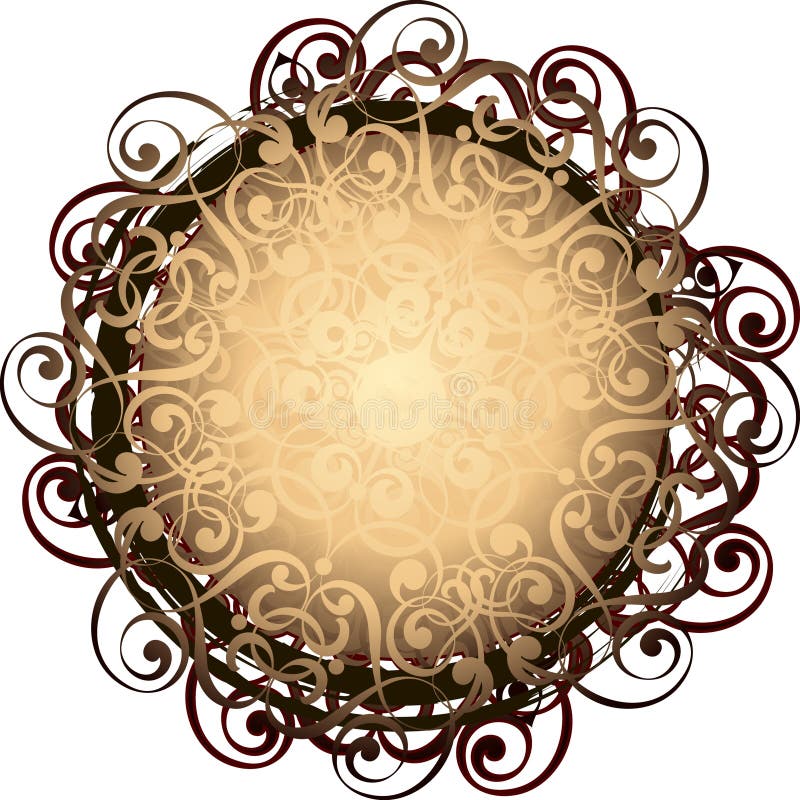 Round frame stock vector. Illustration of card, background - 8573644