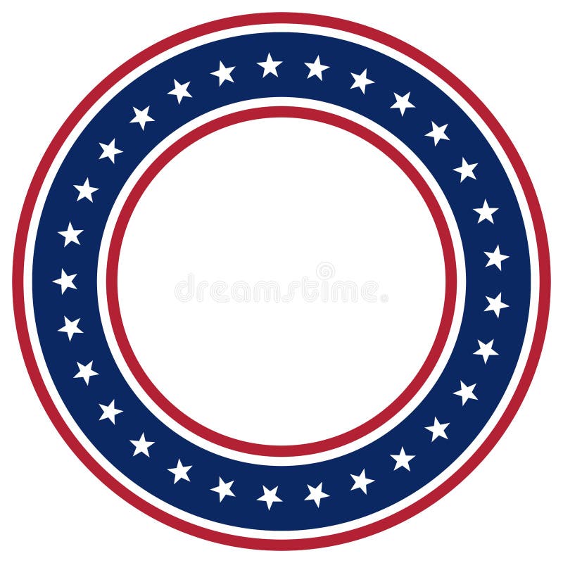 Round Frame American Flag. Independence Day USA Concept Stock Vector ...
