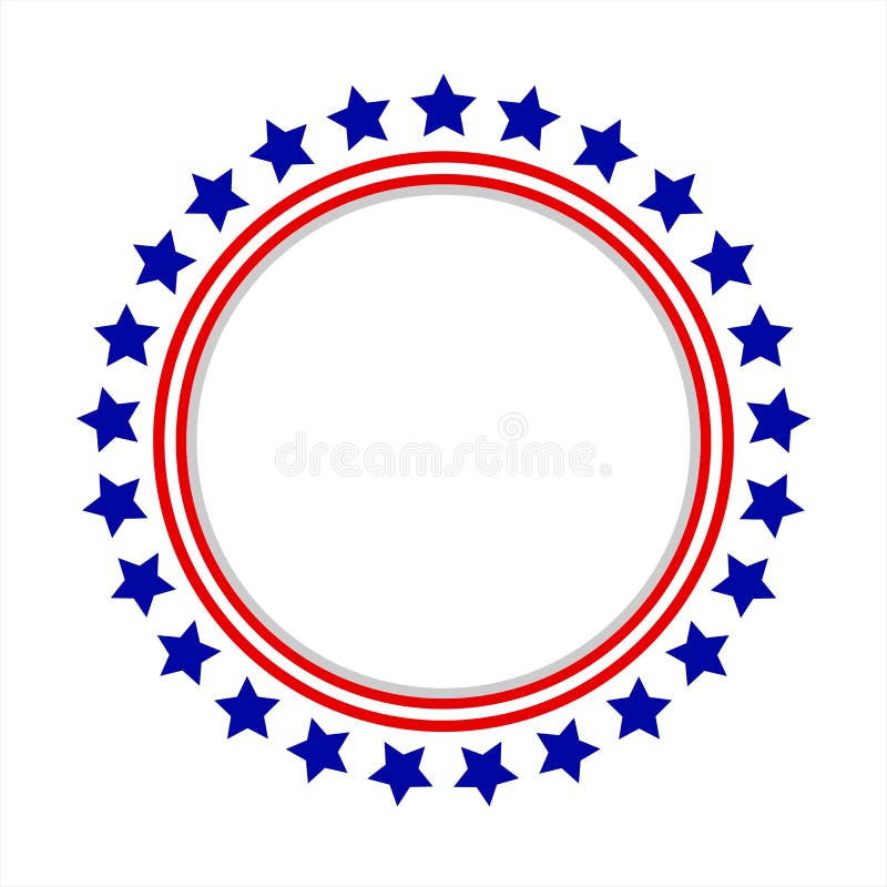 Stylized American Flag Symbols Sign Logo Frame Stock Vector ...
