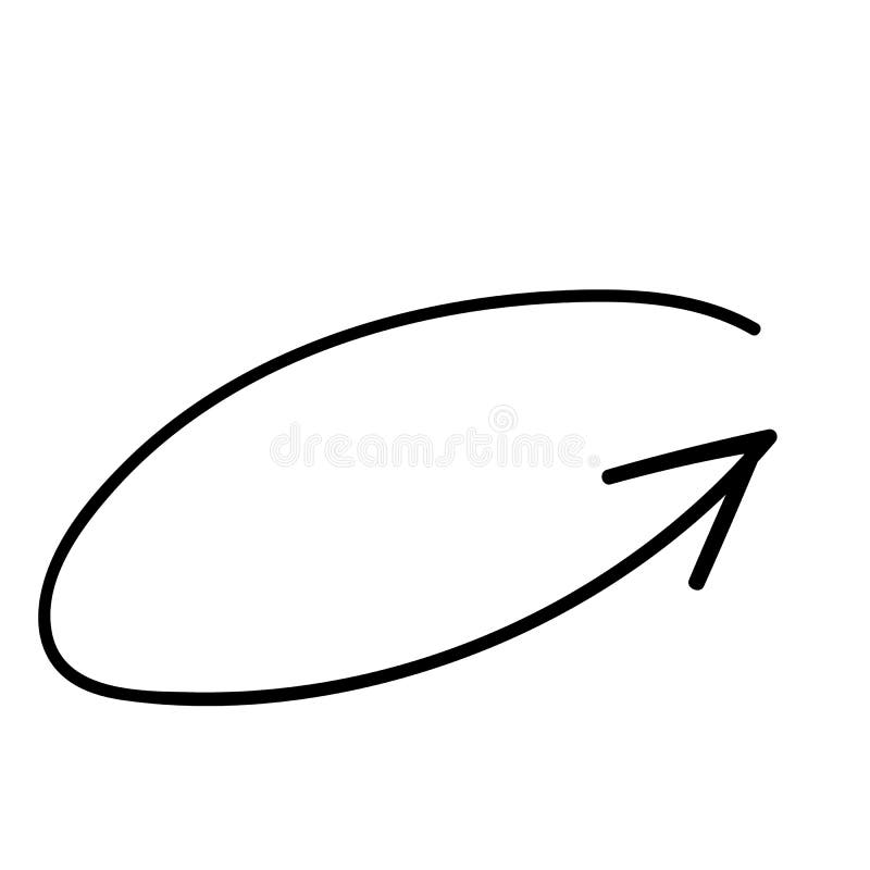 Round Frame Arrow Oval Doodle Hand Drawn. Vector Illustration Stock ...