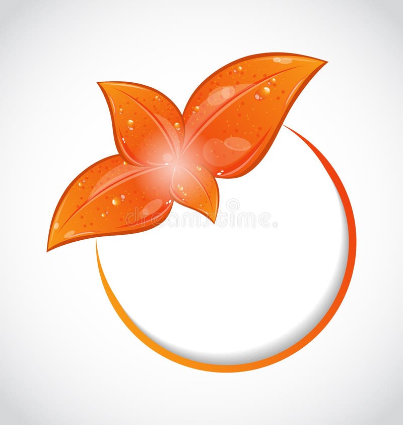 Round Frame with Autumnal Leaf Elements Stock Vector - Illustration of ...