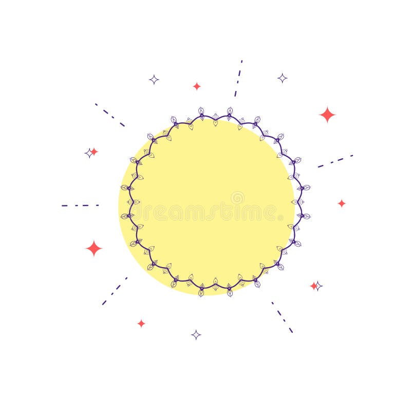 Round Frame Banner. Vector Illustration. Stock Vector - Illustration of ...