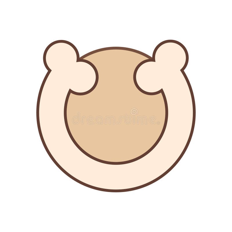 Round Frame of Big Dog Bone with Place and Space for Text. Stock Vector ...