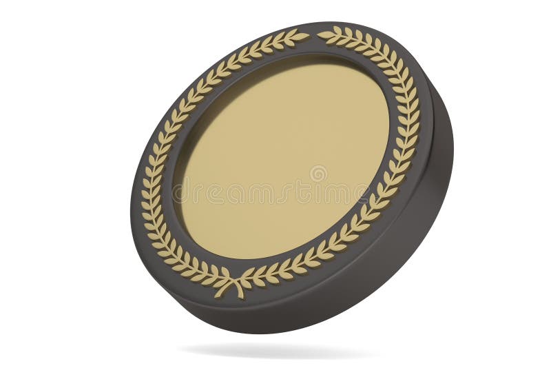 Round Frame Board Isolated on White Background. 3D Rendering Stock ...