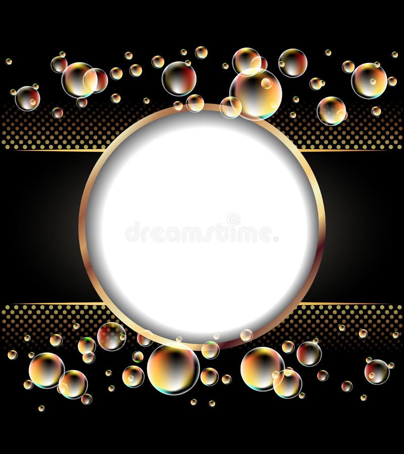 Round frame and bubbles stock vector. Illustration of border - 32329218