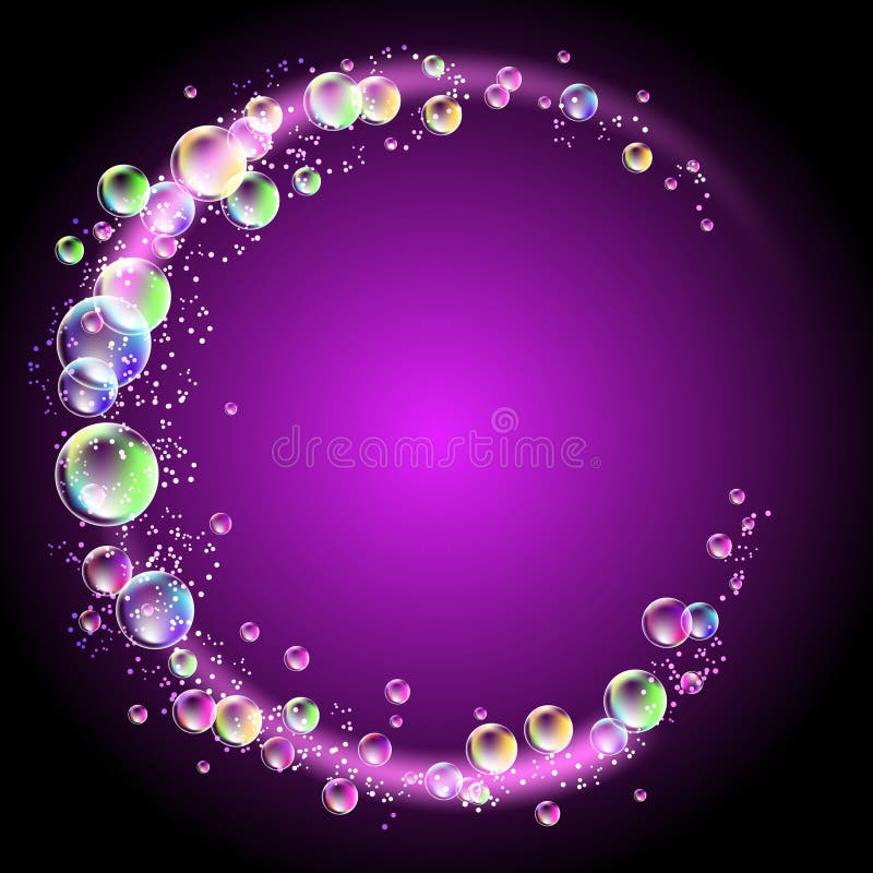 Round frame with bubbles stock vector. Illustration of glowing - 287874805