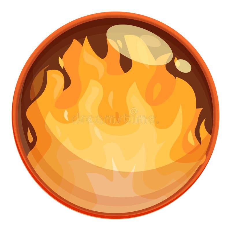 Round Frame Burning with Bright Hot Fire Stock Vector - Illustration of ...