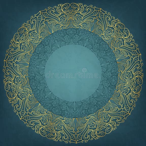 Round frame stock vector. Illustration of grungy, invitation - 34095154