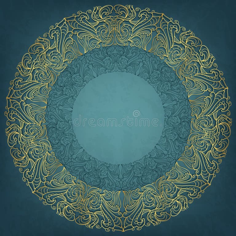 Round frame stock vector. Illustration of grungy, invitation - 34095154