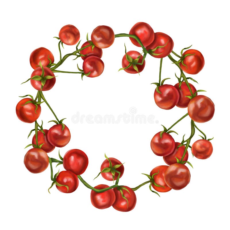 Cherry Tomato Border Stock Illustrations – 280 Cherry Tomato Border ...