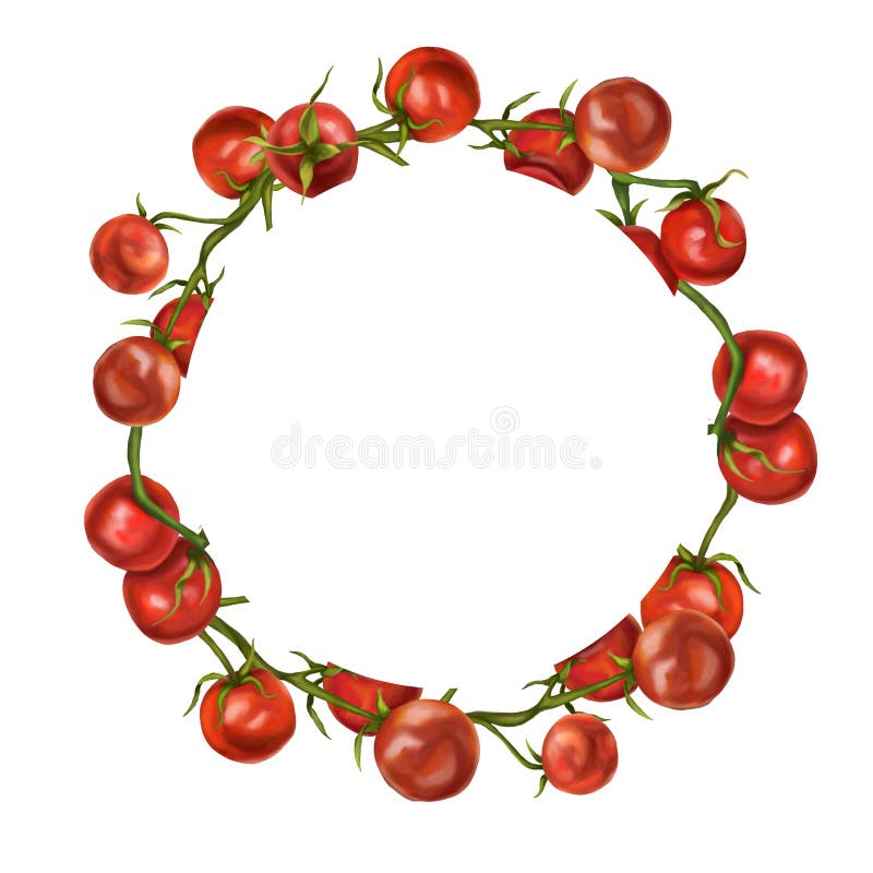 Cherry Tomato Border Stock Illustrations – 280 Cherry Tomato Border ...