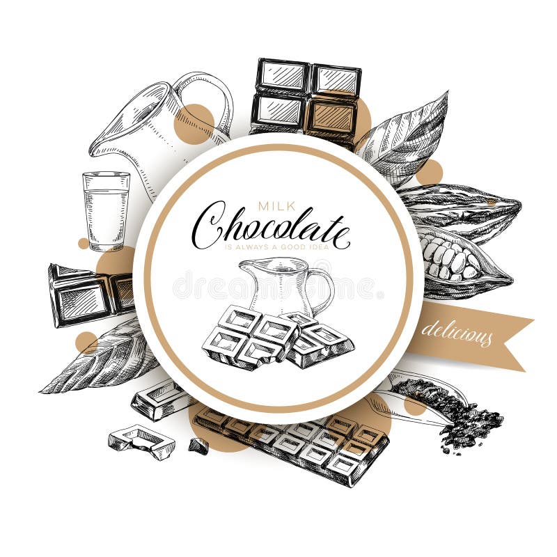 Chocolate label stock illustration. Illustration of brown - 30987958