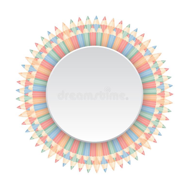Round frame stock vector. Illustration of blue, paper - 54603185