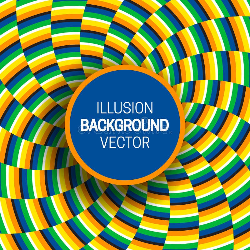 Colorful Optical Illusion Set - Vector Illustration. Stock Vector ...