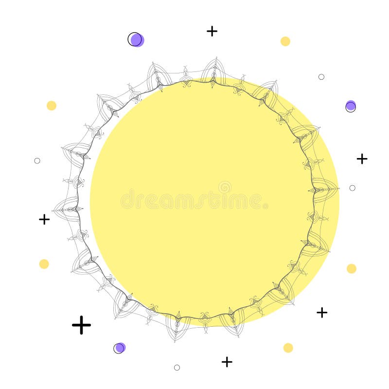 Round Frame Banner. Vector Illustration. Stock Vector - Illustration of ...