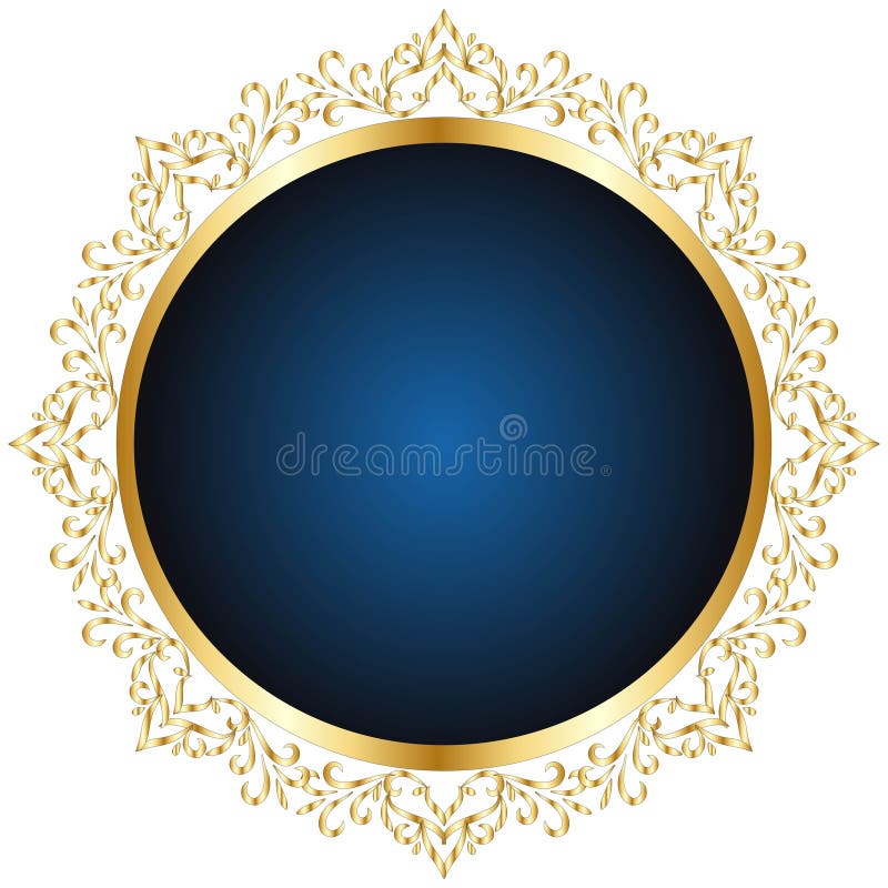 ROUND FRAME Decorative Line Art Frame for Design Template Stock ...