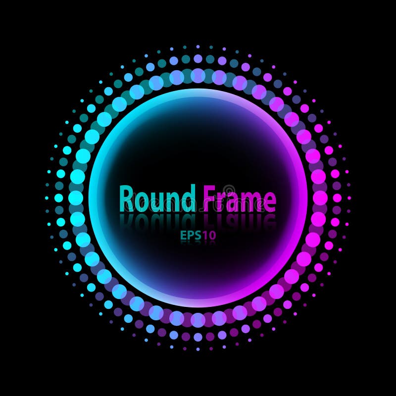 Round frame design stock vector. Illustration of border - 90809452