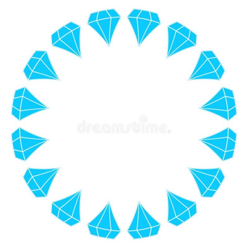 Round Frame of Diamonds. Vector Illustration Stock Illustration ...