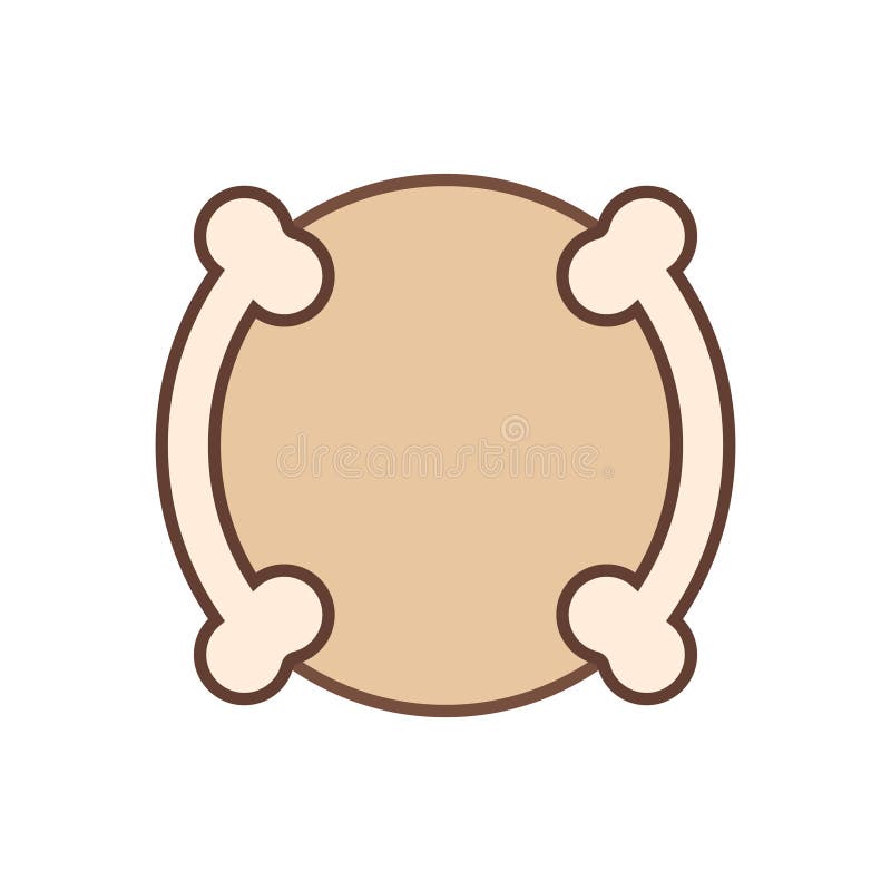 Round Frame of Dog Bones with Place and Space for Text or Image. Stock ...