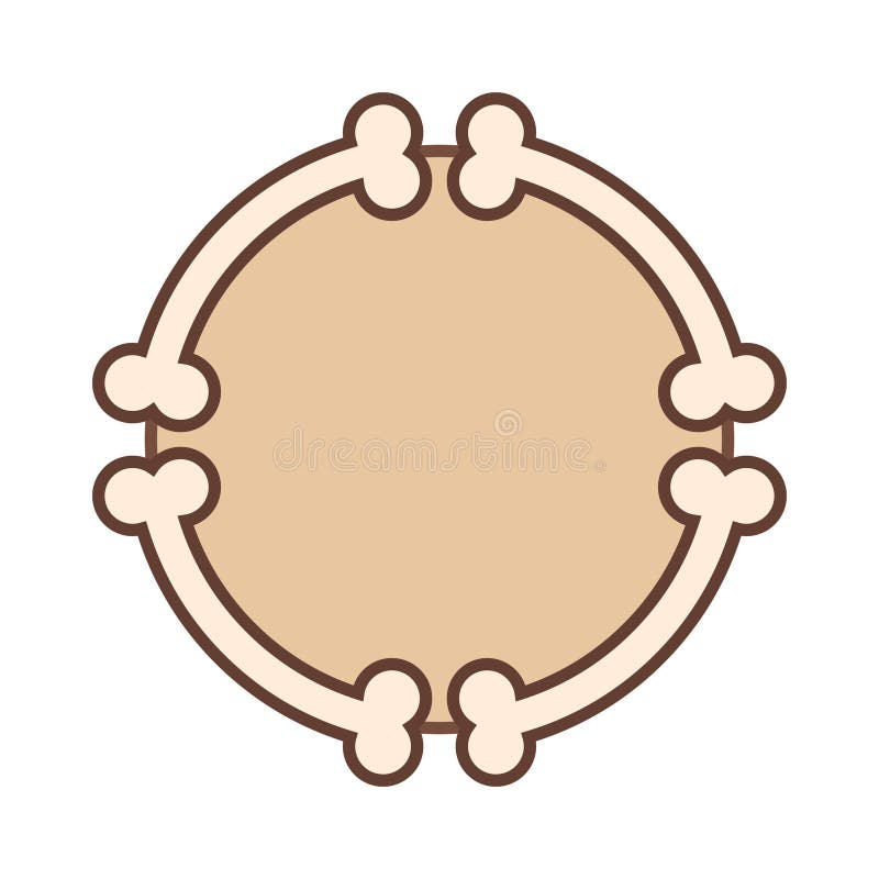 Round Frame of Dog Bones with Place and Space for Text or Image. Stock ...