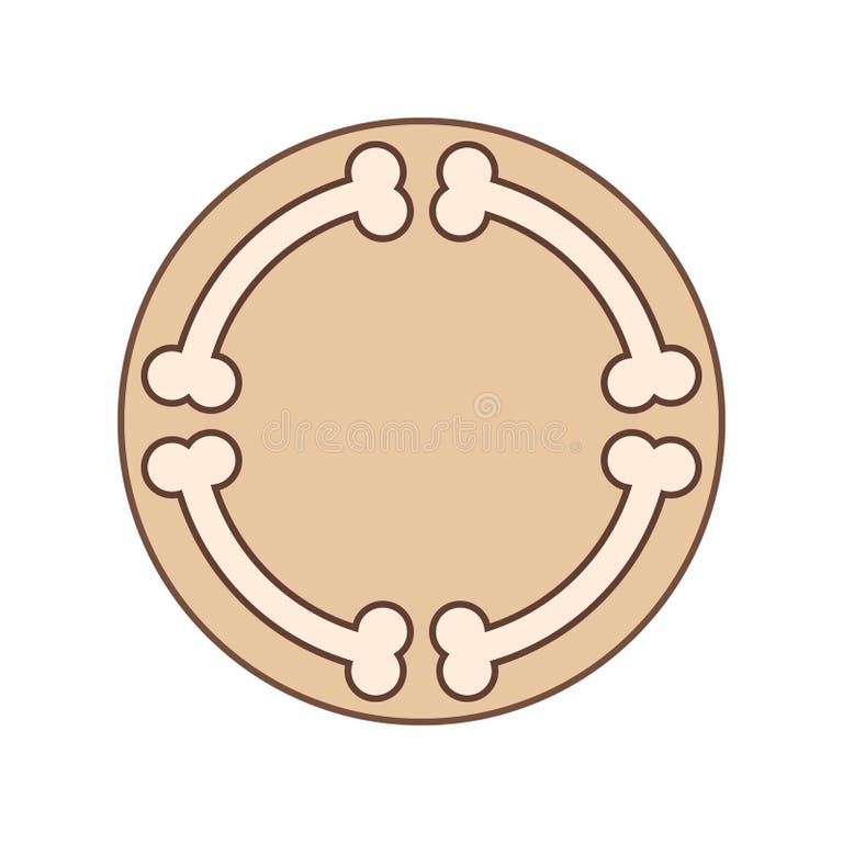 Round Frame of Dog Bones with Place and Space for Text or Image. Stock ...