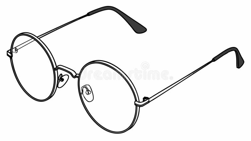 Round Frame Eyeglasses Vision Aid Vector Design, Vector Design ...