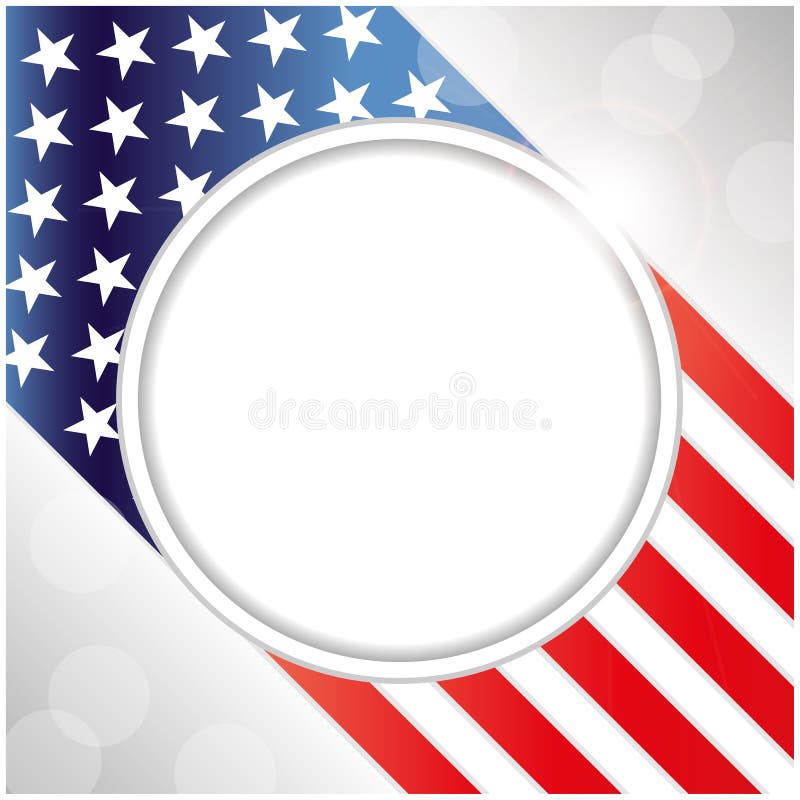 American Flag Symbolism Background Frame Card Stock Vector ...