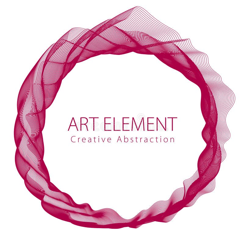 Round Frame of Flowing Smoke. Vector Abstract Artistic Beautiful Stock ...