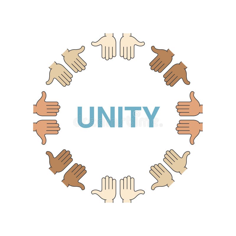 Round Frame Hands Isolated on White Background. Stock Vector ...