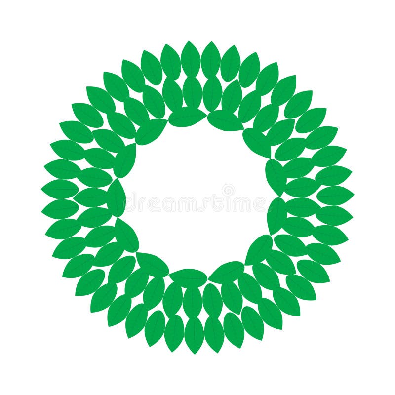 Round frame of leaves stock vector. Illustration of beauty - 49966992