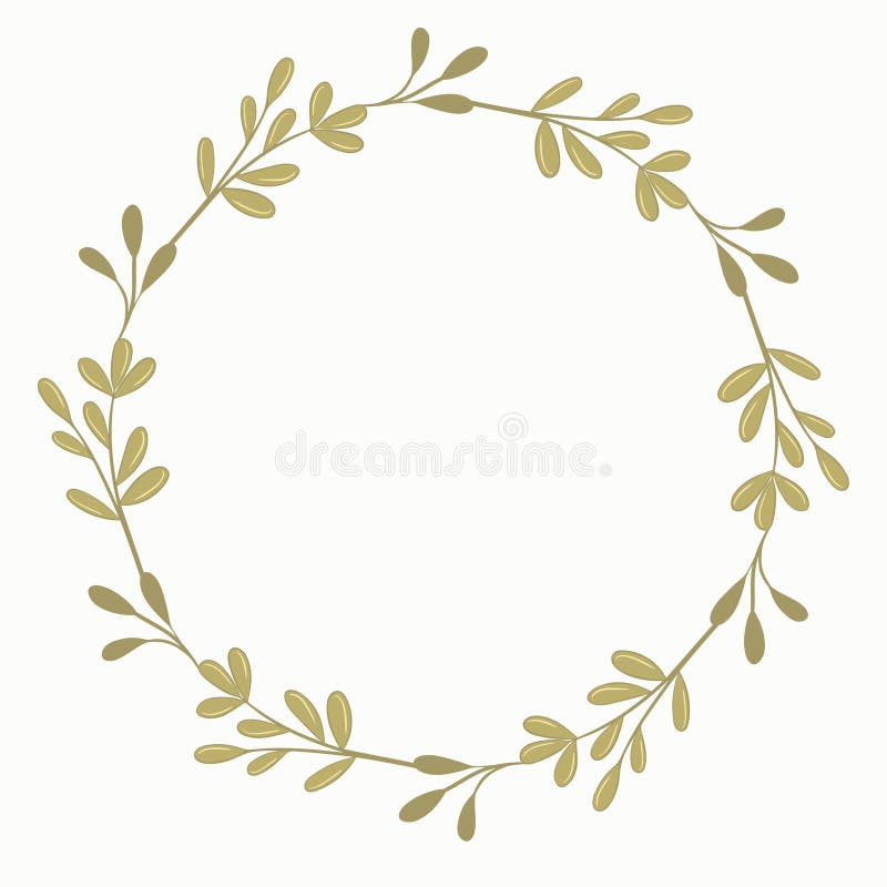 Round Frame from Leaves, Vector. Circular Botanical Natural Shape ...