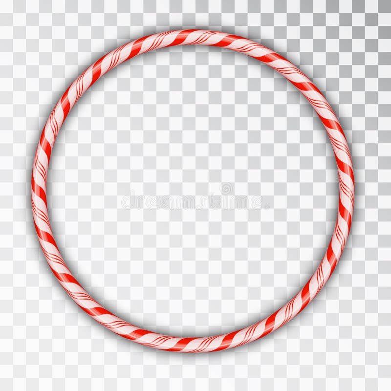 Round Frame Made of Candy Canes. Circle Christmas Border Isolated on ...