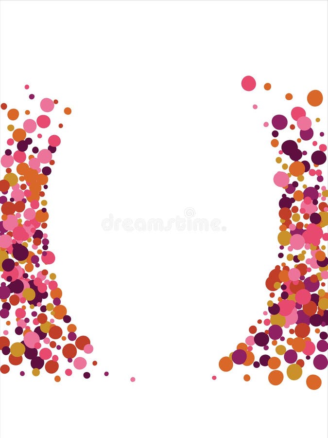 Round Frame Made of Colored Circles. Banner Place for Text. Horizontal ...