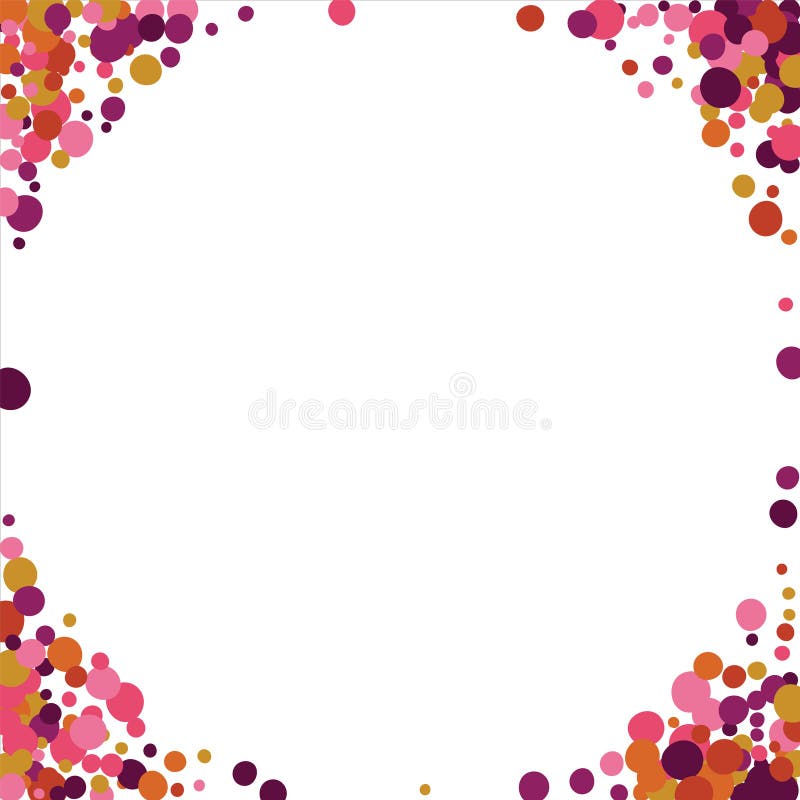 Round Frame Made of Colored Circles. Banner Place for Text. Horizontal ...