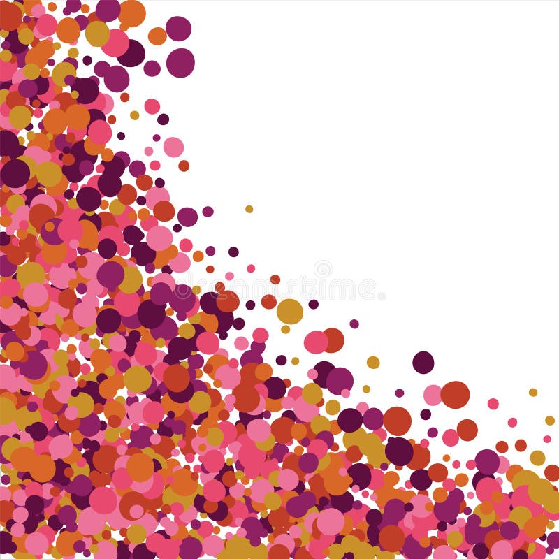 Round Frame Made of Colored Circles. Banner Place for Text. Horizontal ...