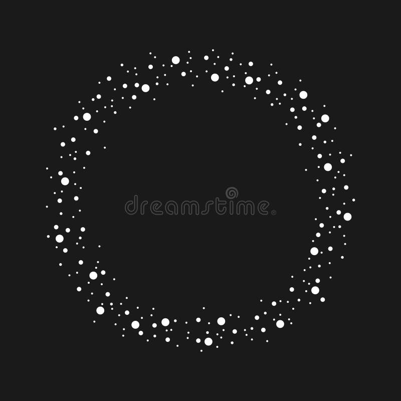 Round Frame Made of Dots with Copy Space Inside Stock Illustration ...